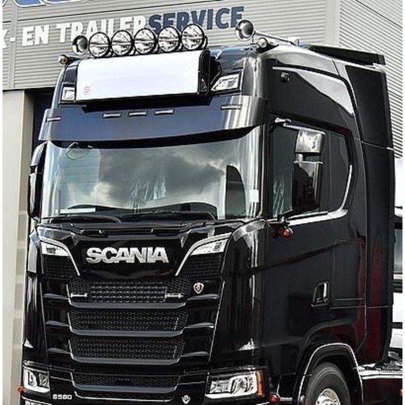 Stainless lightbox brackets all types Scania NextGen - Go-in-Style.nl