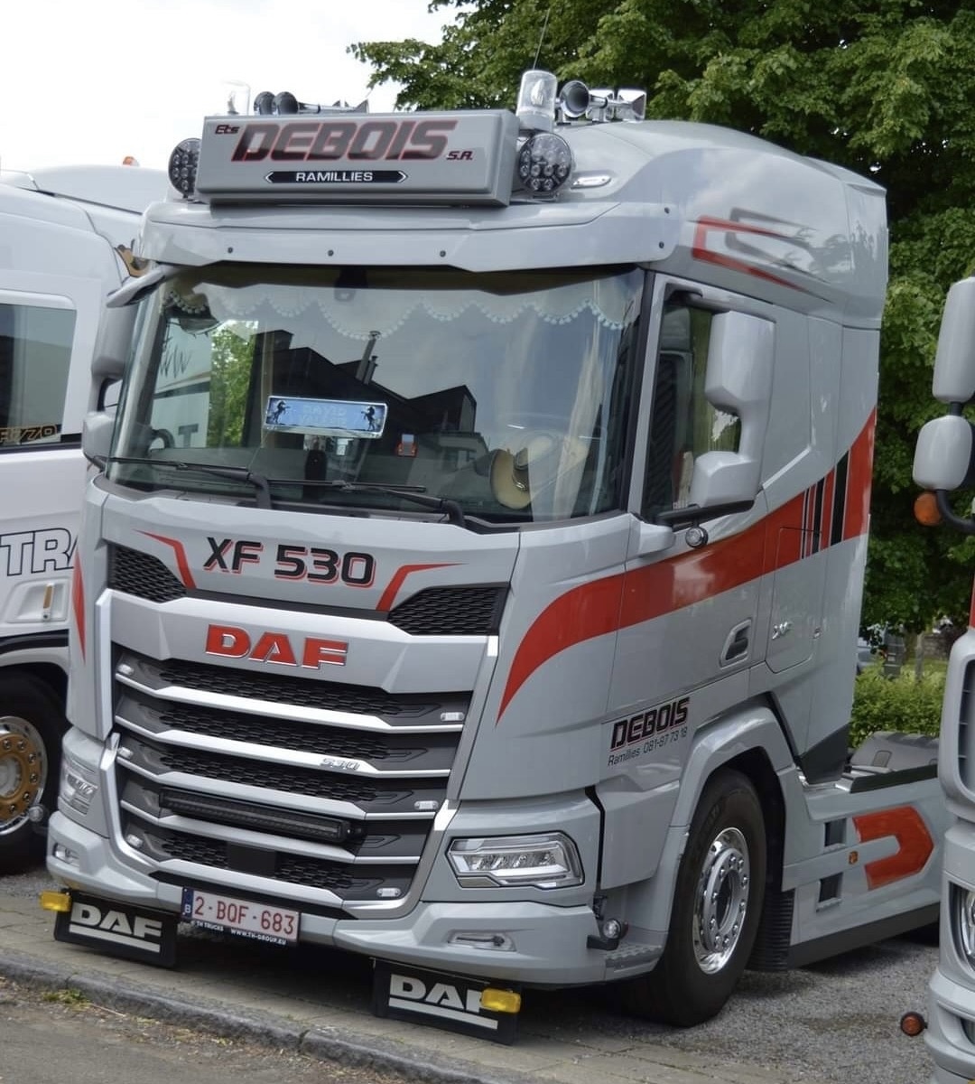Lyskassebeslag NG DAF XF/XG til original solskærm (sæt) - Go-in-Style.nl