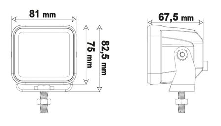 Ledson Vega F LED reversing light / Work light 40w - Go-in-Style.nl