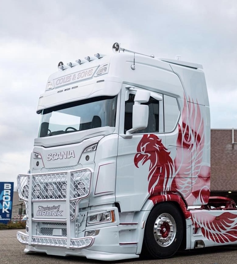 Pare-soleil Coles Custom Scania NG Flying Griffin - Plat - Go-in-Style.nl