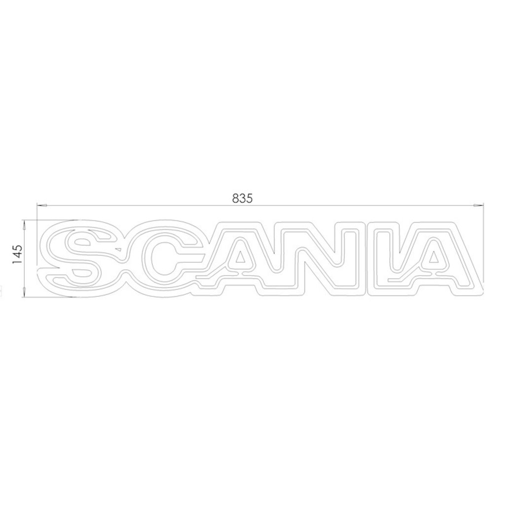 Oplyst Scania-emblem - Go-in-Style.nl