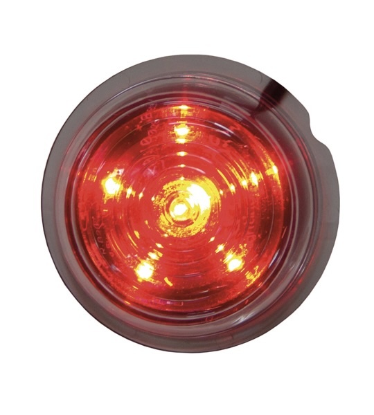 Strands Viking width lamp red clear glass LED - Go-in-Style.nl
