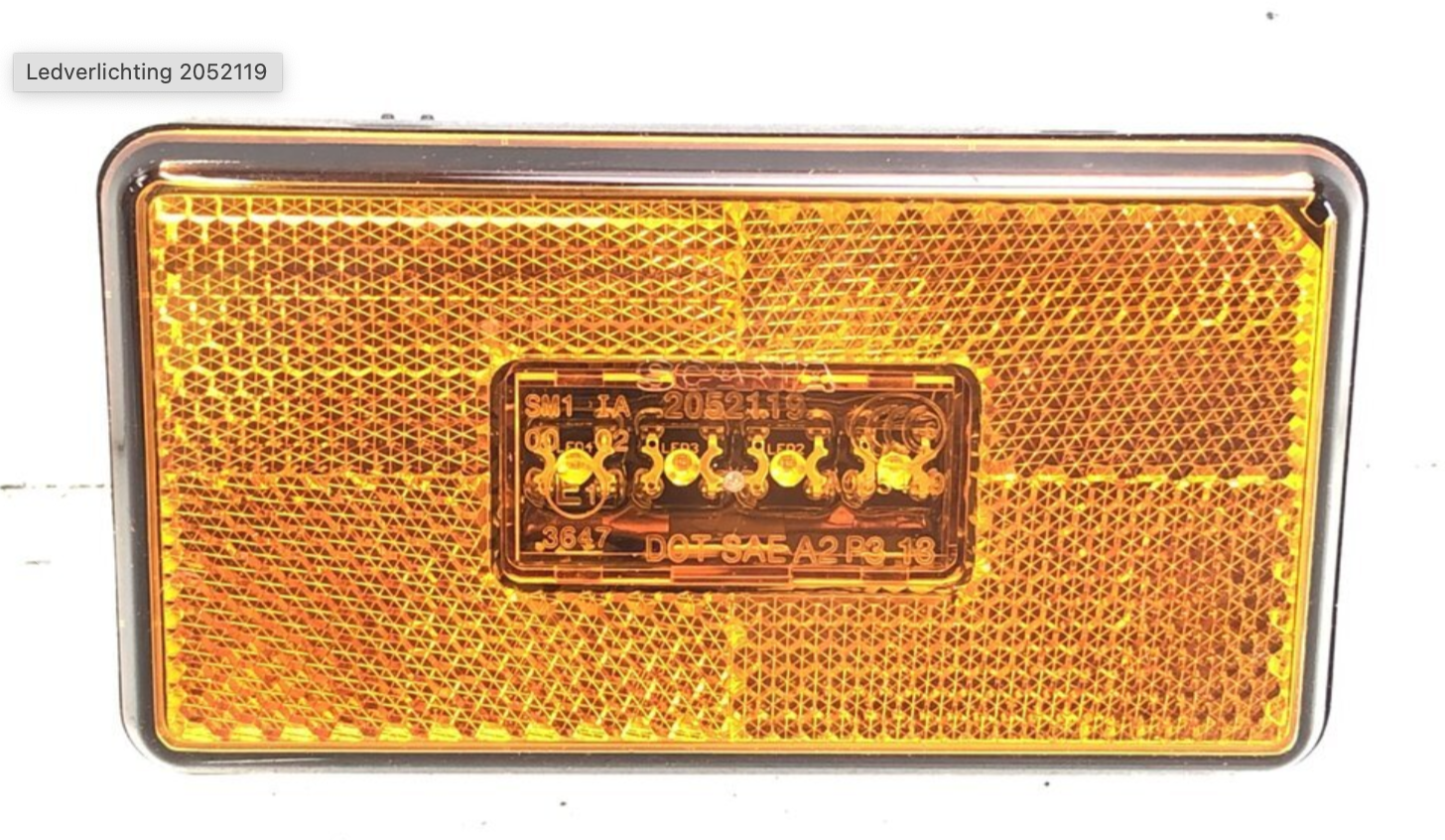 Scania LED side marker light orange with reflector - Go-in-Style.nl