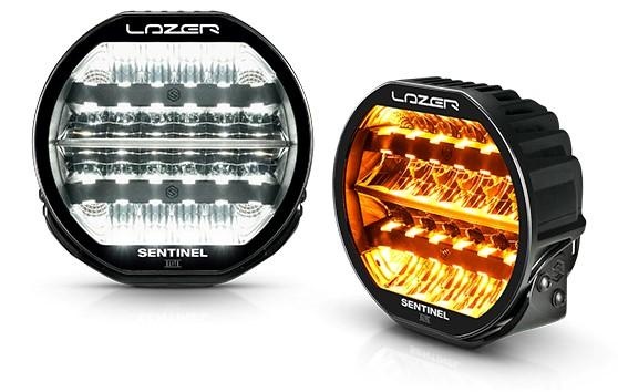 Lazer Sentinel 9" Highline - Zwart (wit/oranje + Flits) - Go-in-Style.nl