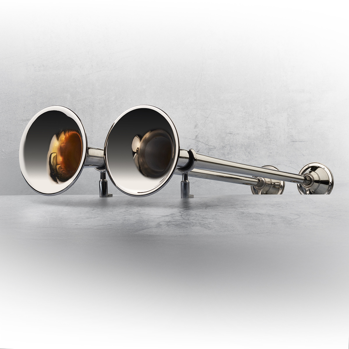 Grover Deluxe Organtone™ Air Horn, 86 or 95 cm, Chrome - Go-in-Style.nl