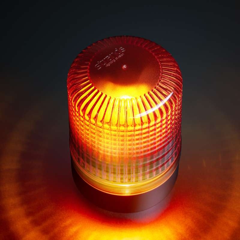 Strands IZE LED rotating beacon with orange hood - Go-in-Style.nl