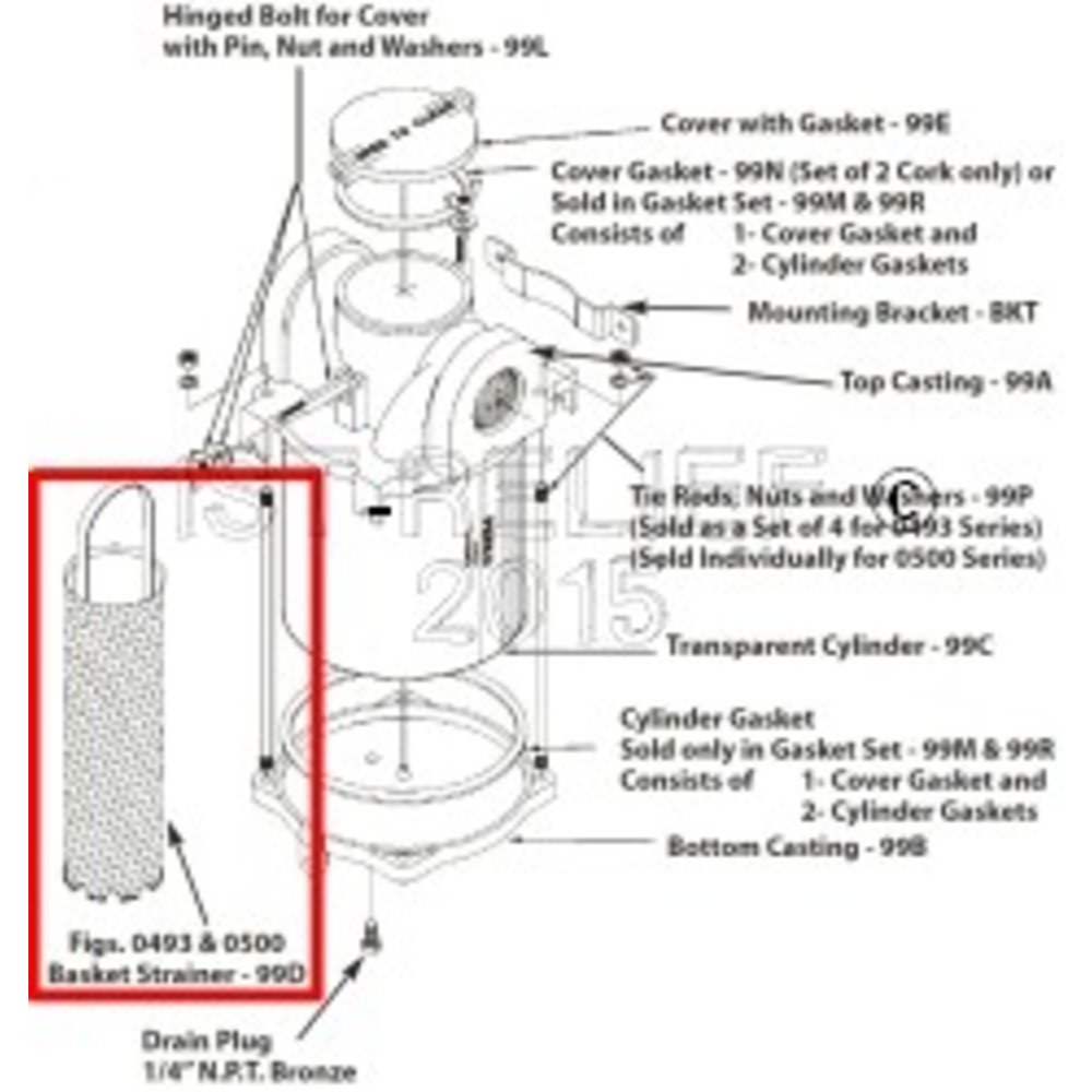 Large Intake Water Strainer - Spare Basket Strainer - 1st-Relief