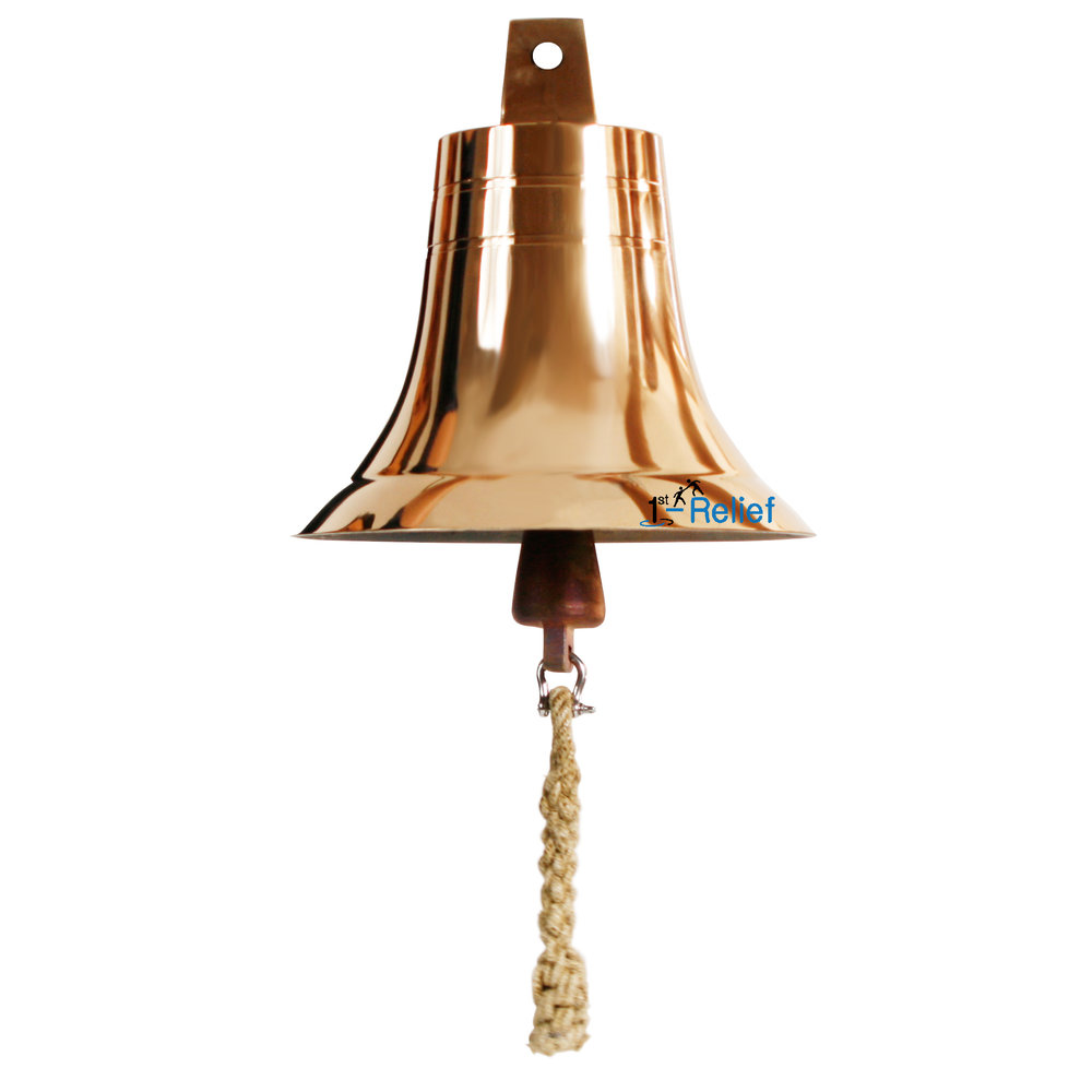 12 inch fog bell 300M - Polished Brass - 1st-Relief