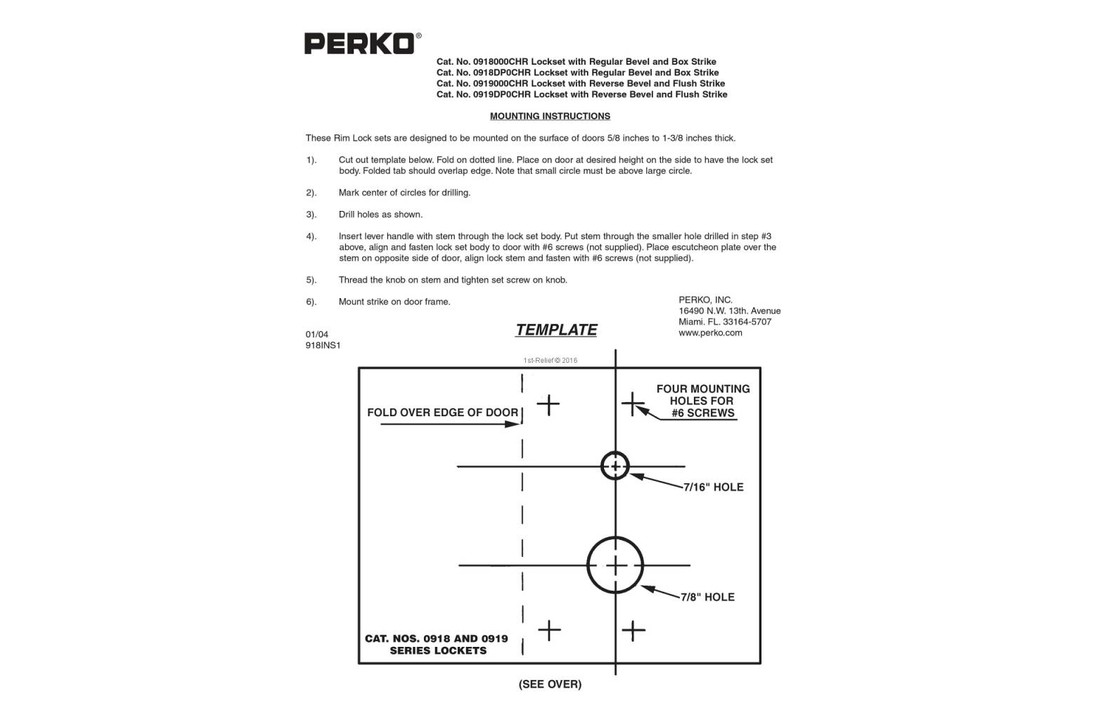 Cabindoor - Rim Lock Set (Lever and Knob, key lockable) - 1st-Relief