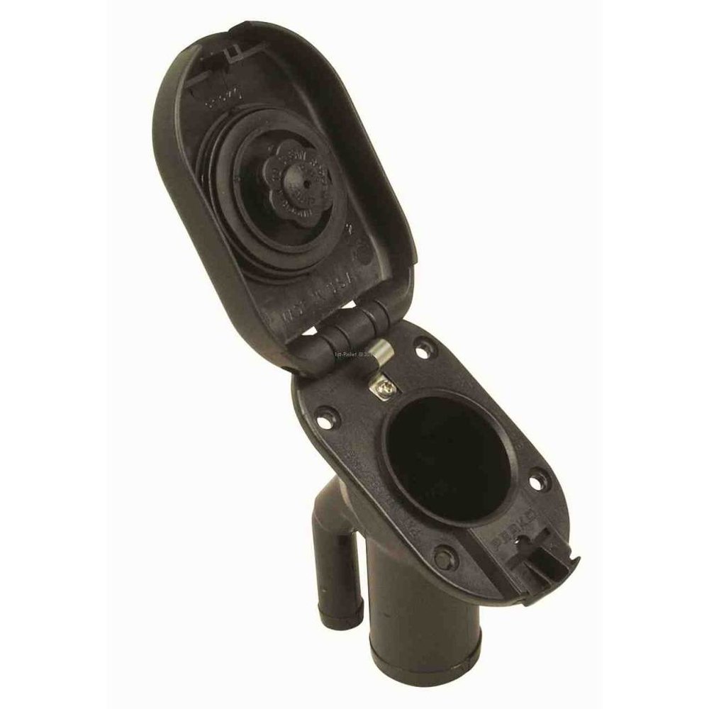 Filler pipe for gasoline or water with flip top cap; vented; for 1-1/2 ...