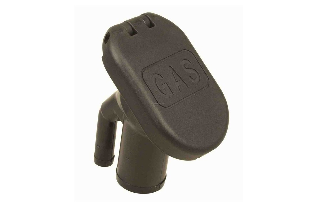 Filler pipe for gasoline or water with flip top cap; vented; for 1-1/2 ...