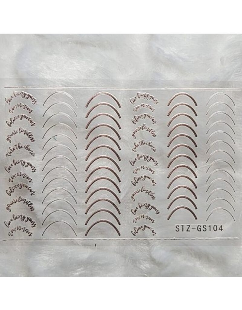 Nail Sticker Smile rosegold 104-RG