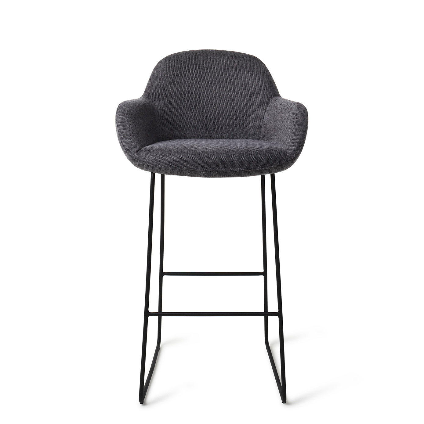 Jesper Home Kushi black-Out Bar Stool - Slide black (H) - DEENS.NL