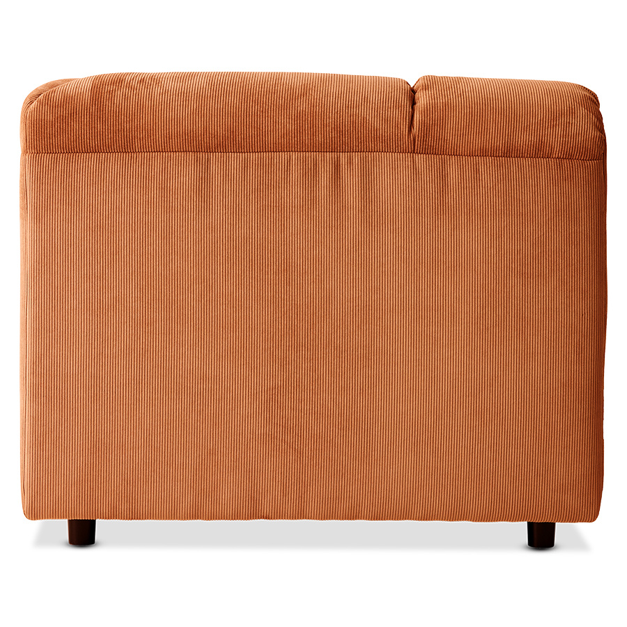 Hkliving Wave bank: element rechts divan corduroy rib dusty orange - Deens