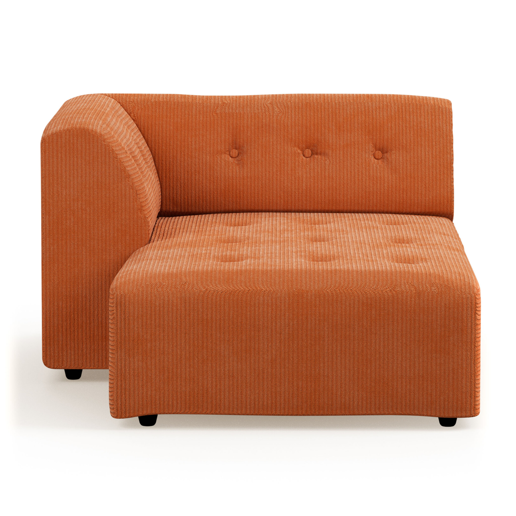HKliving vint bank: element linker divan, corduroy rib dusty orange - Deens
