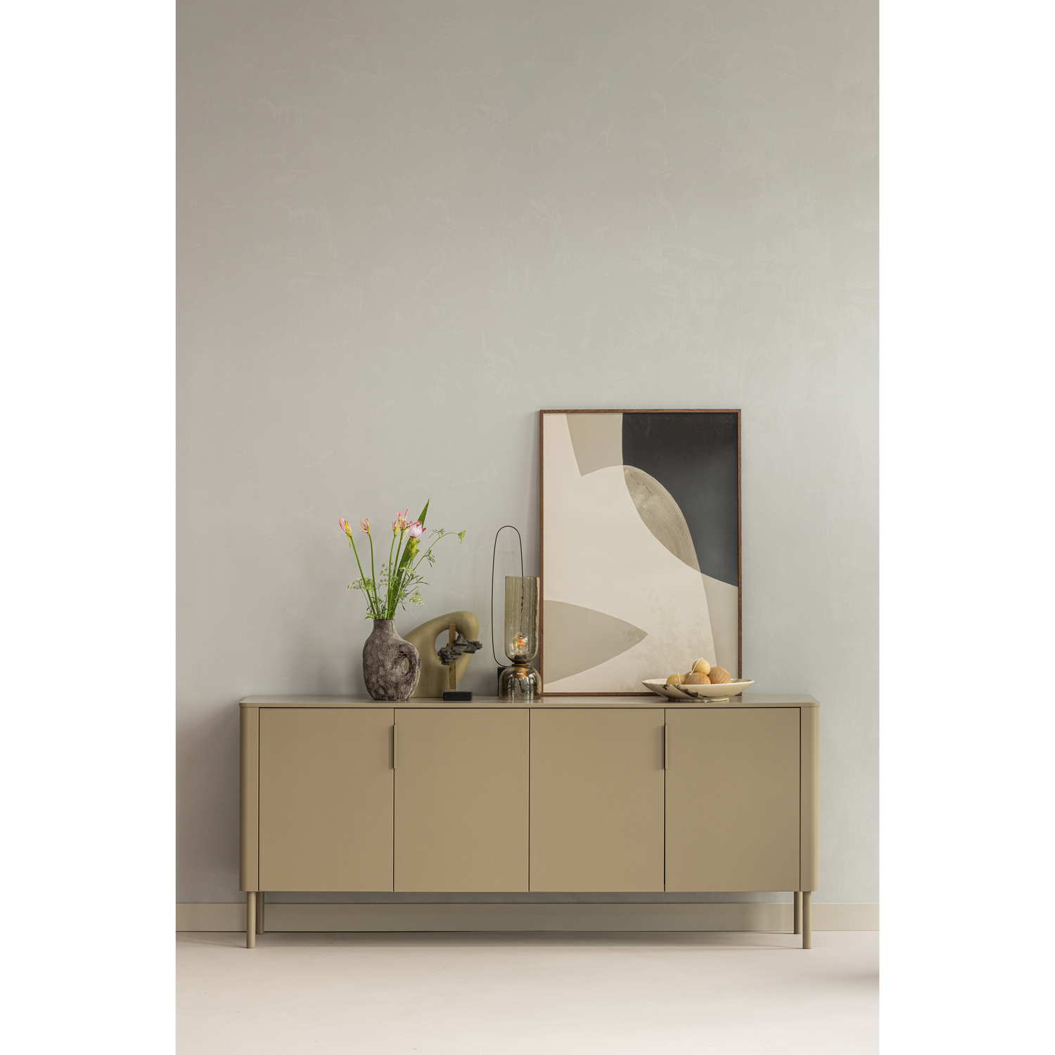 WOOOD Gunnar Sideboard 200 cm Pine Mud [FSC] - DEENS.NL