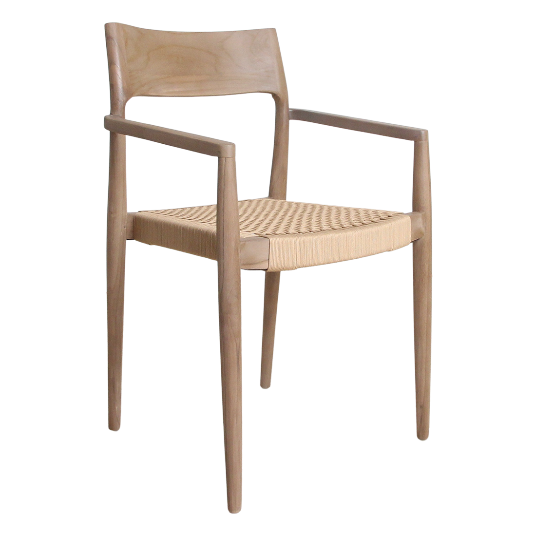 Raw Materials Freya licht teakhouten tuinstoel met armleuning - Naturel (set of 2) - Deens