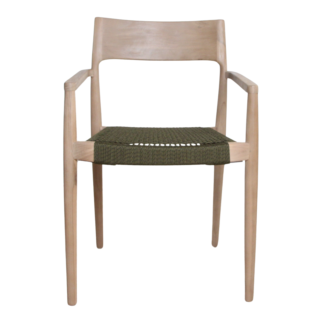 Raw Materials Freya licht teakhouten tuinstoel met armleuning -Groen (set of 2) - Deens