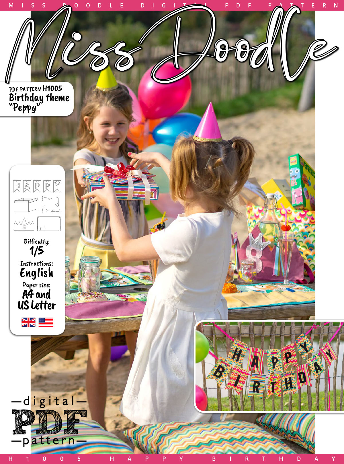 H1005 Birthday theme Peppy - Made by Oranges