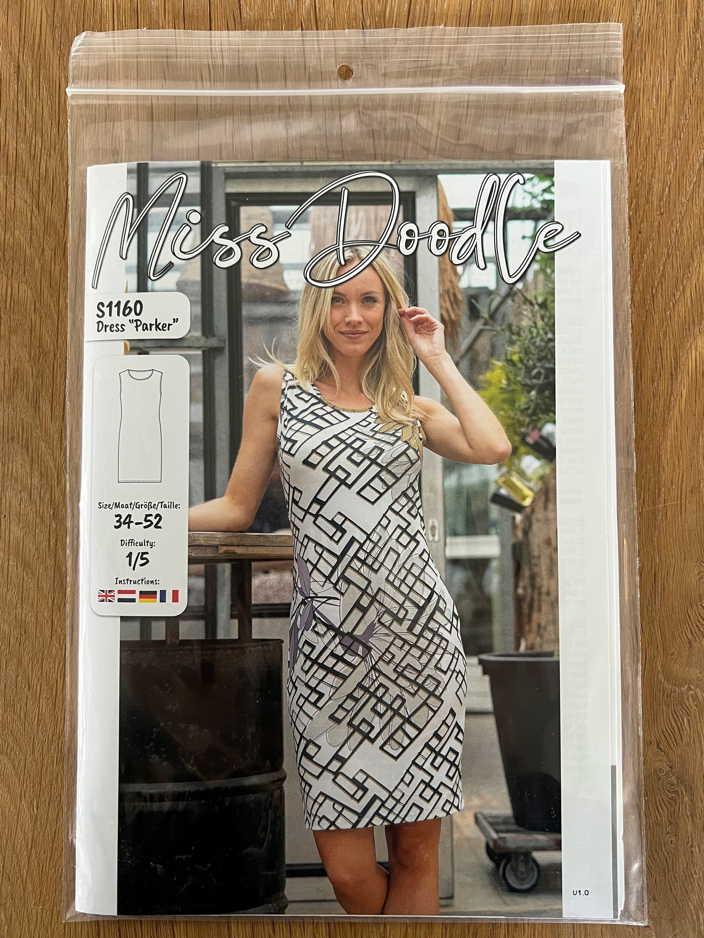 S1160 Jurk Parker papierpatroon - Made by Oranges