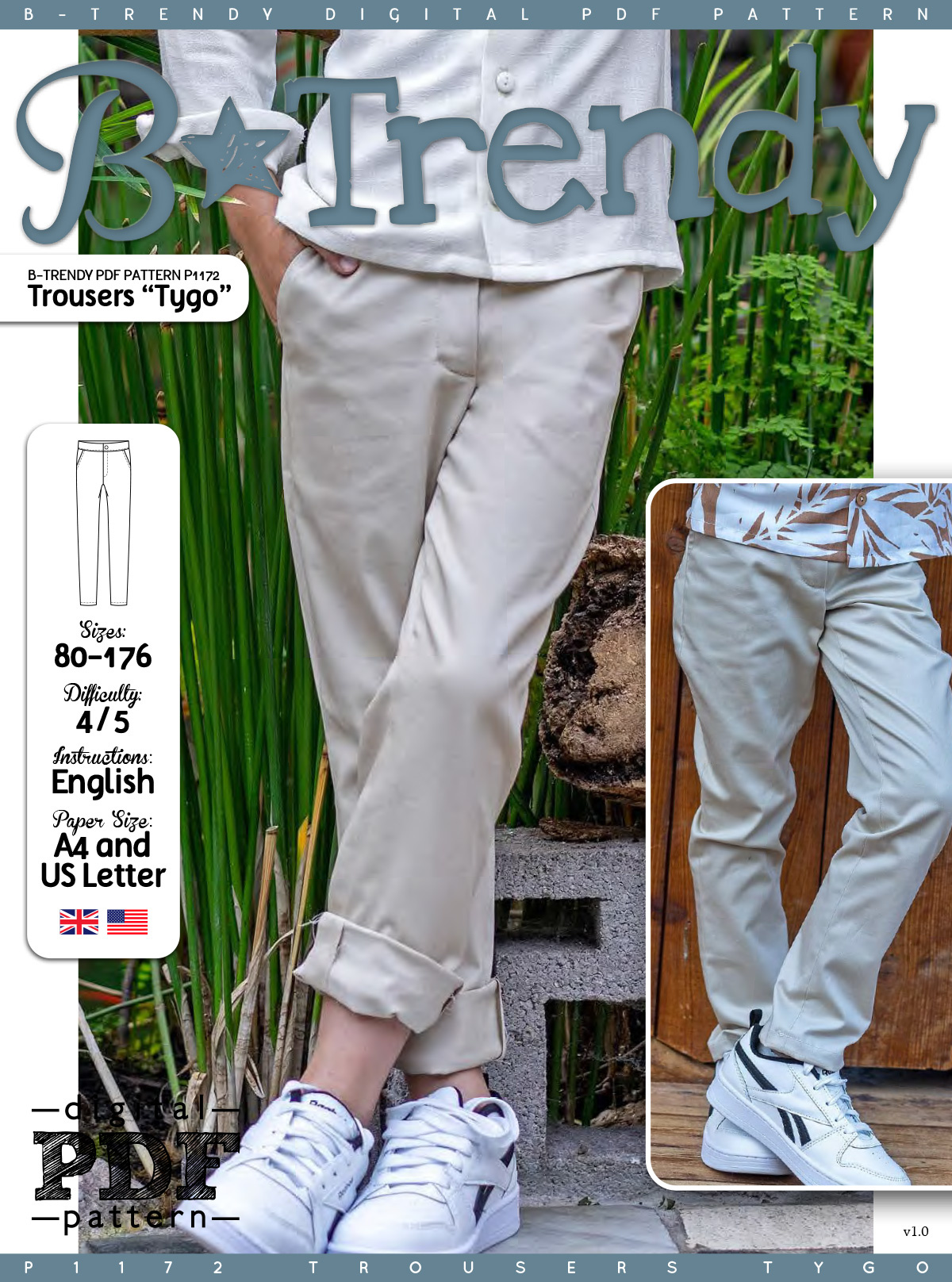 P1172 Trousers Tygo - Made by Oranges