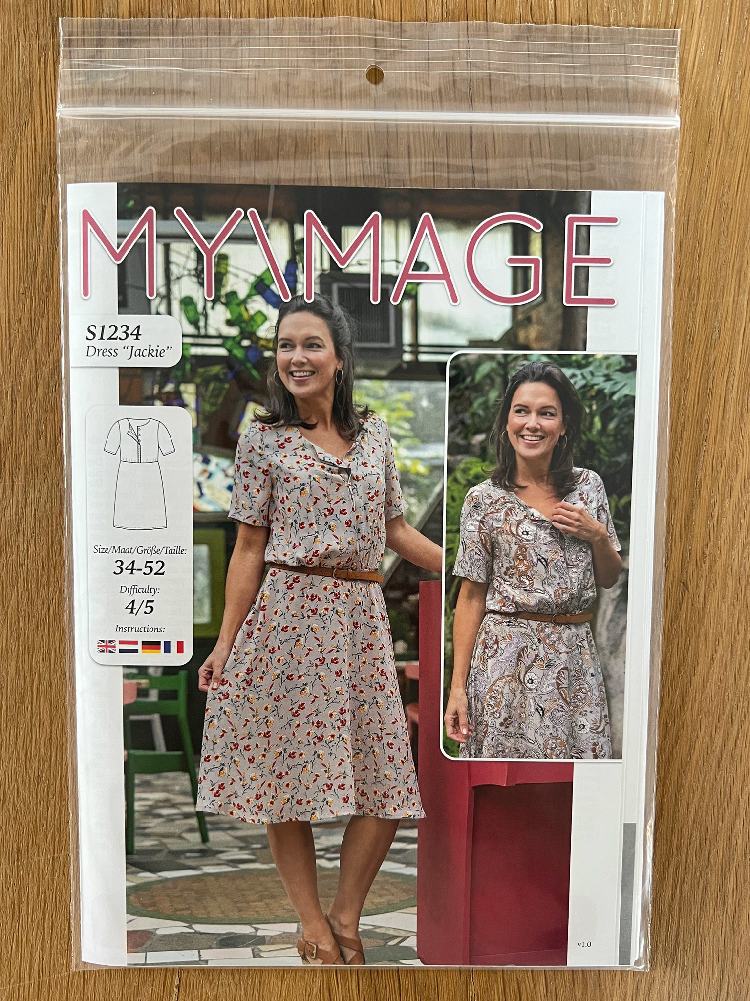 S1234 Dress Jackie paper pattern - Made by Oranges