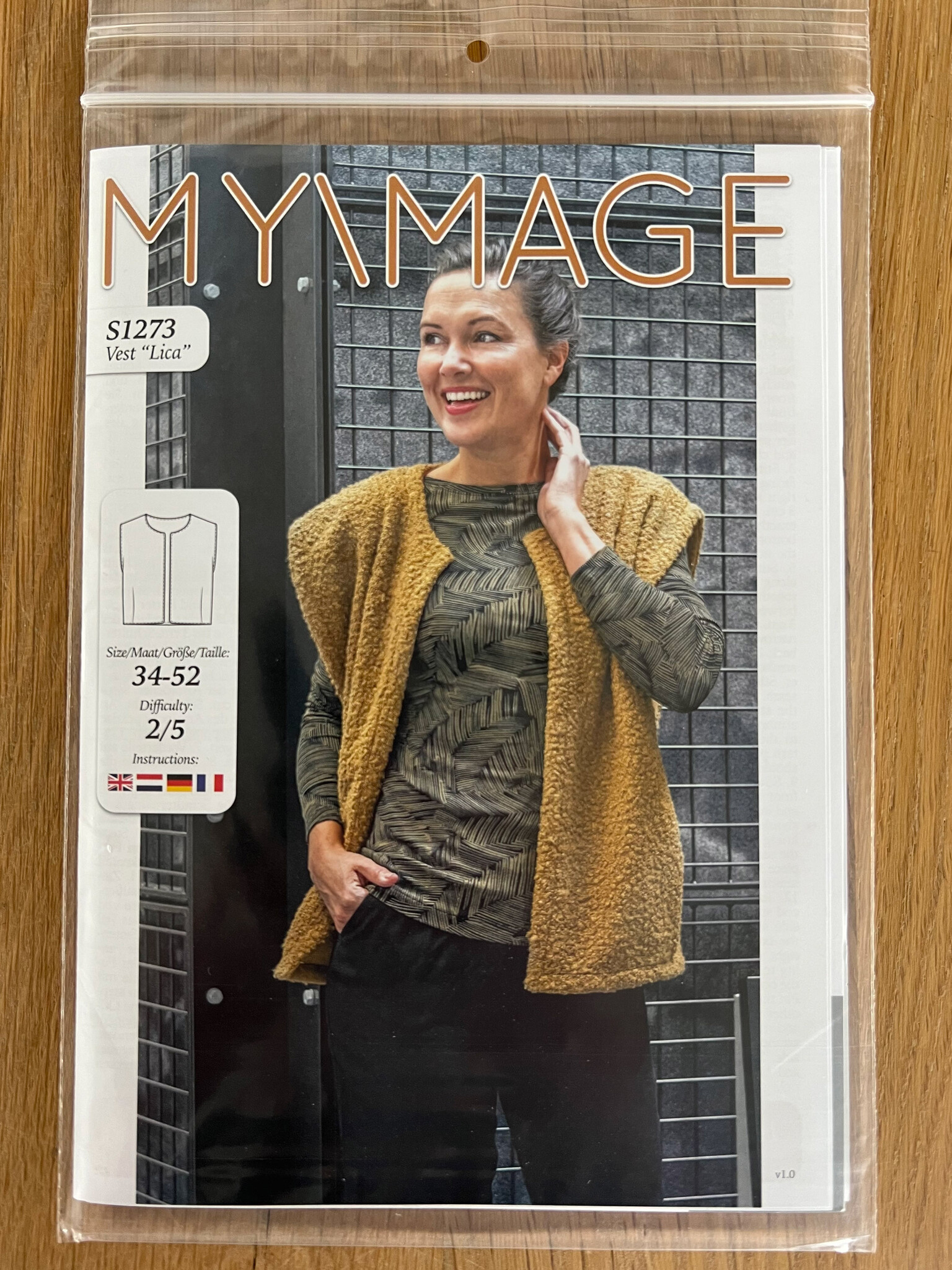 S1273 Gilet Lica patron papier - Made by Oranges