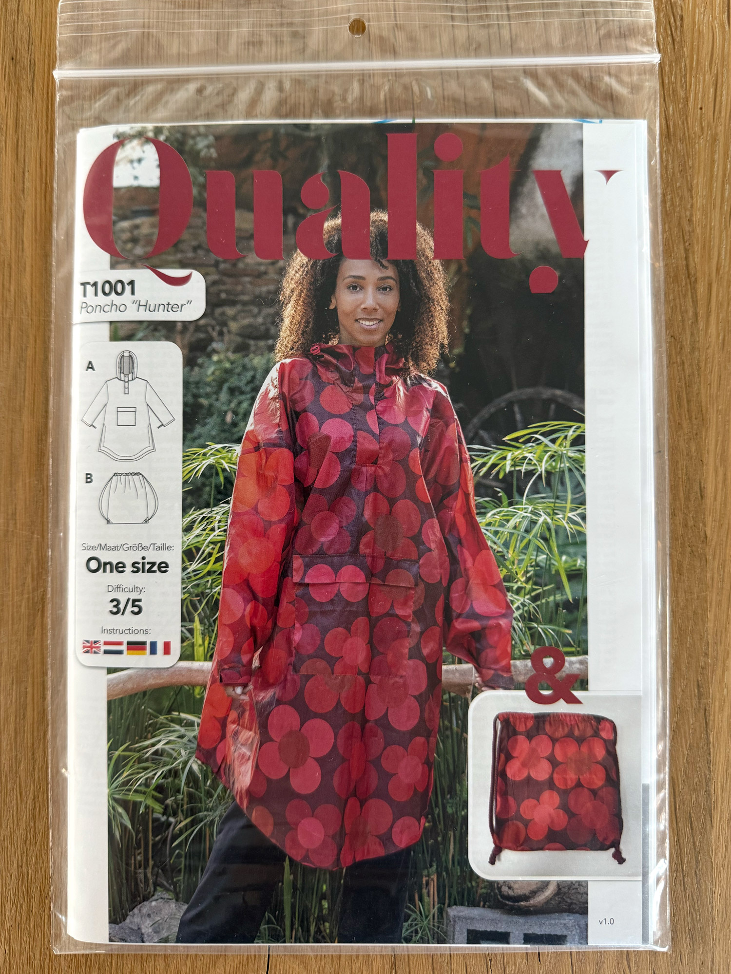 T1001 Poncho Hunter paper pattern - Made by Oranges