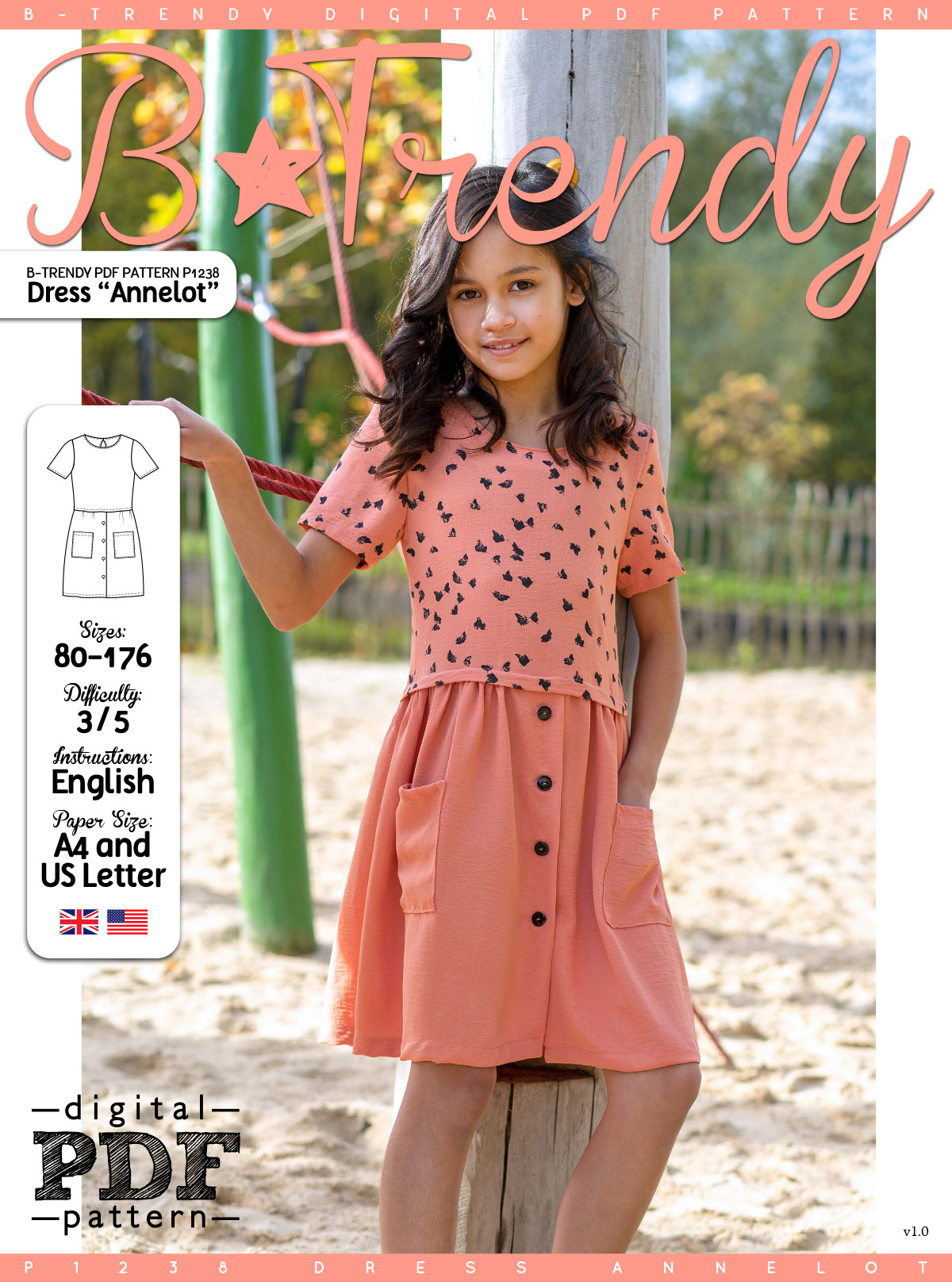 P1238 Dress Annelot - Made by Oranges