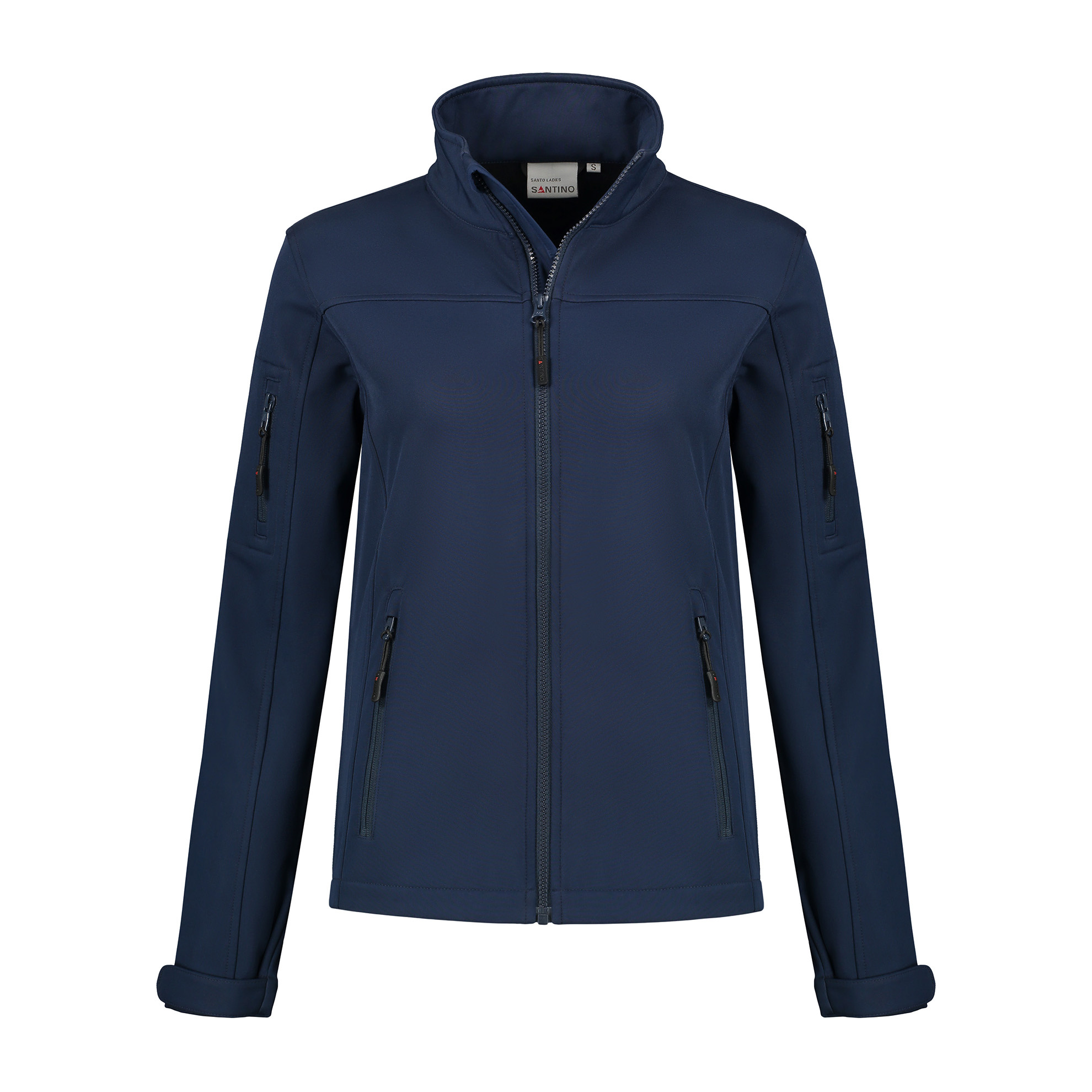 dames 3 laags softshell , modern fit met opstaande kraag, waterafstote ...