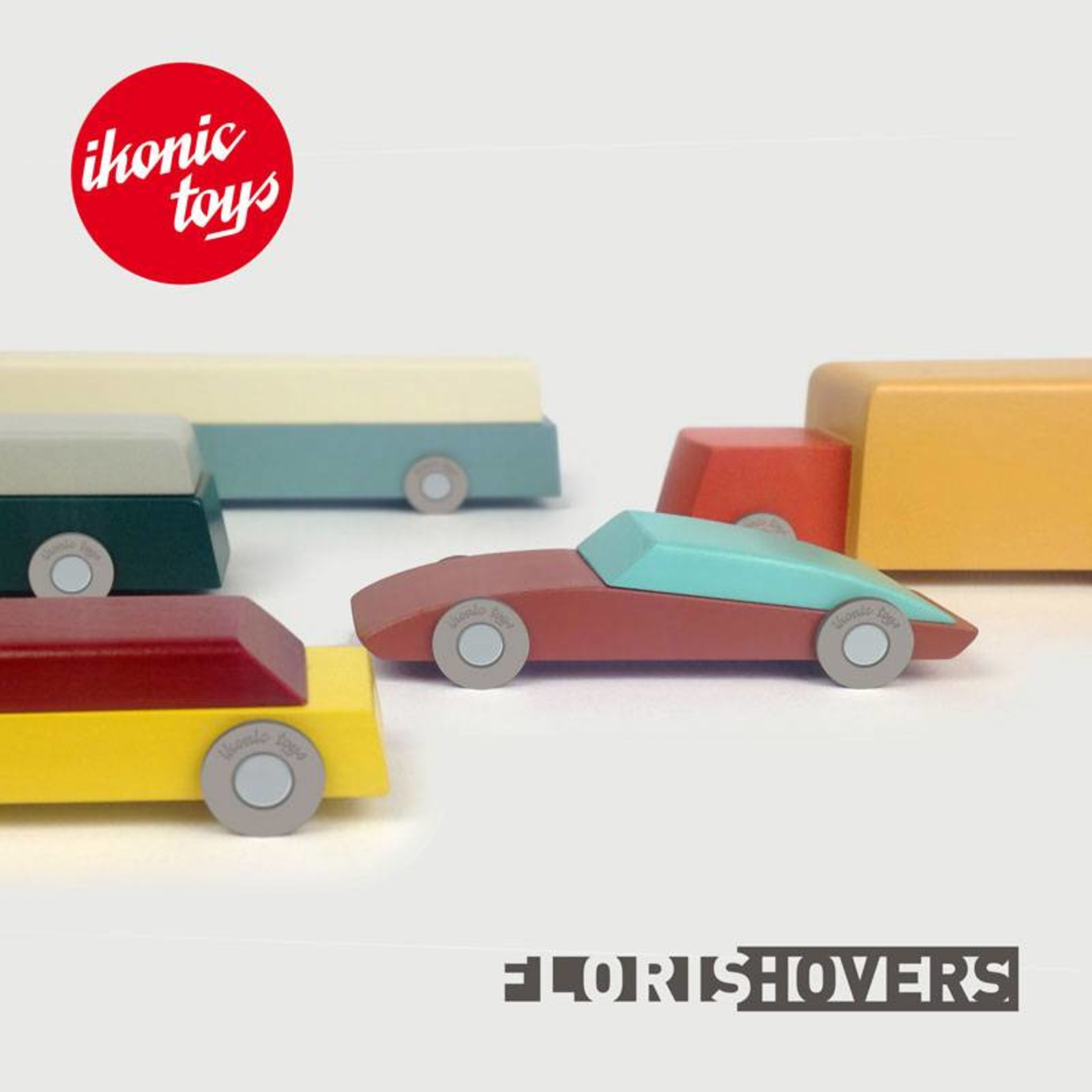 New collection of wooden toy cars designed by Floris Hovers - IKONIC