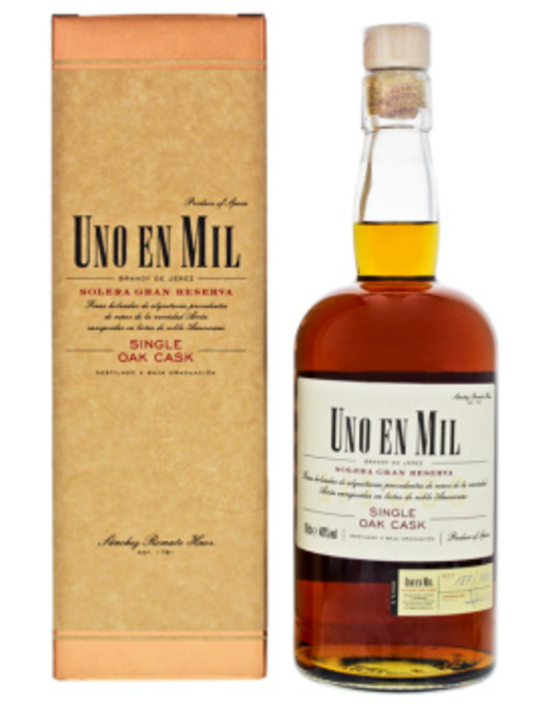 Uno en Mil Brandy Solera Gran Reserva 0,7L 40% - Luxurious Drinks™