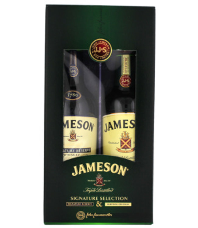 Jameson Jameson Irish Whiskey Pack Signature & Original 2x500ml Gift ...