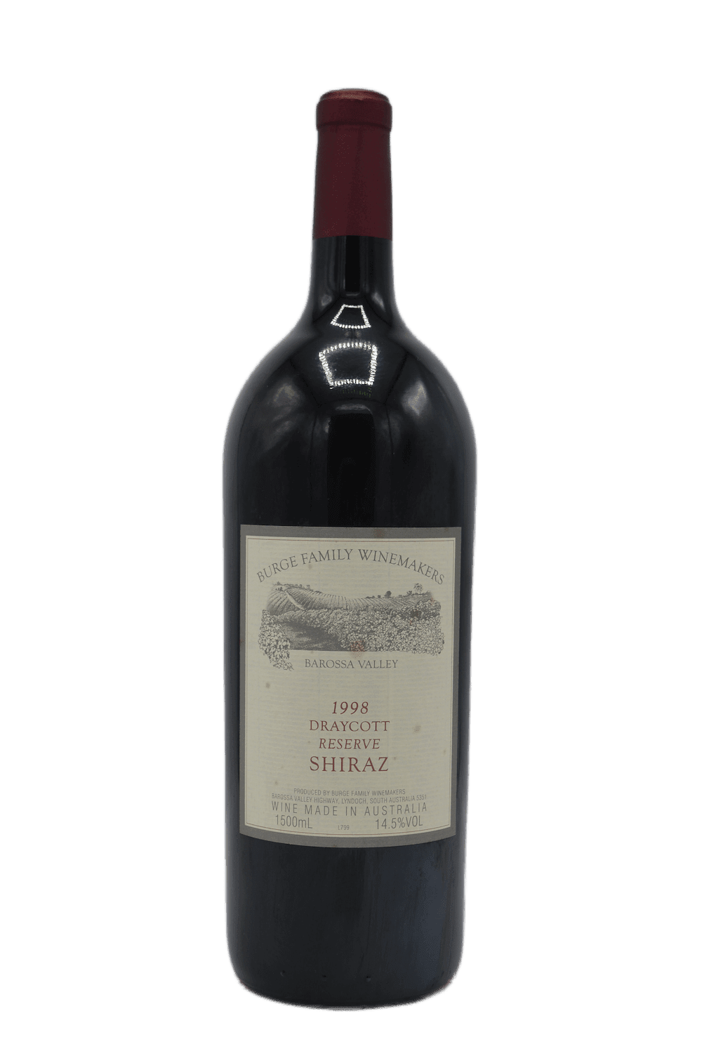 Burge Family Draycott Reserve Shiraz 1998 Magnum 1,5 L - Luxurious Drinks