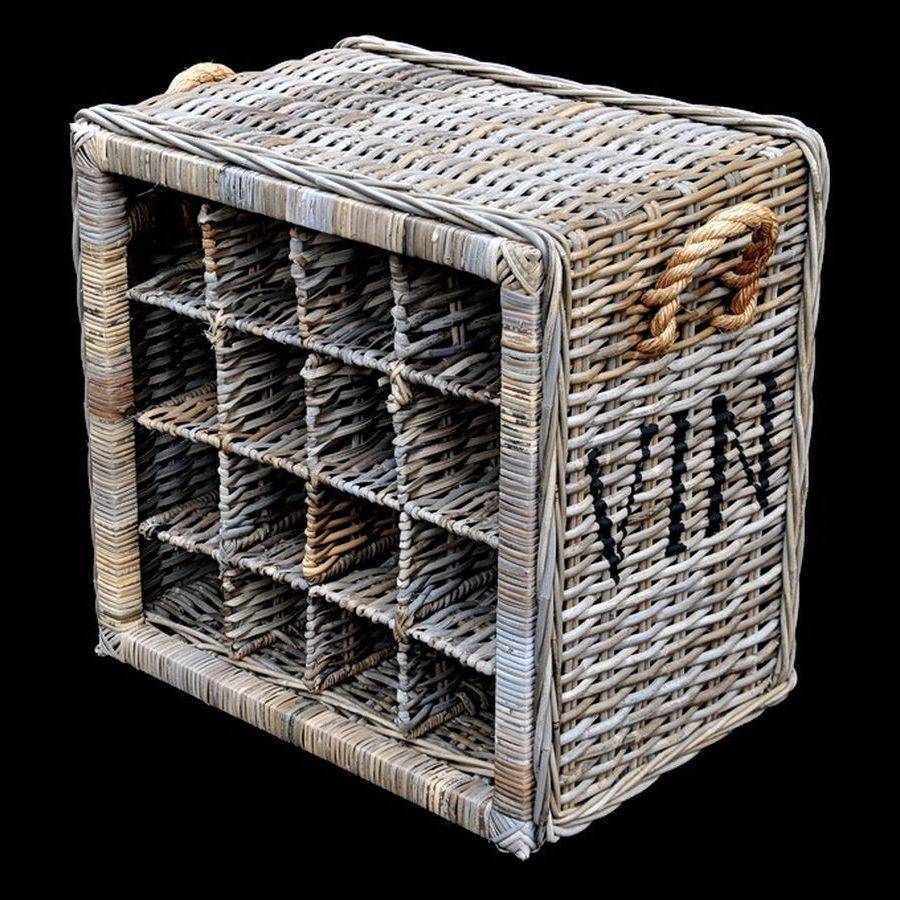 DecoMeubel Rattan wine rack for 16 (wine) bottles - Decomeubel