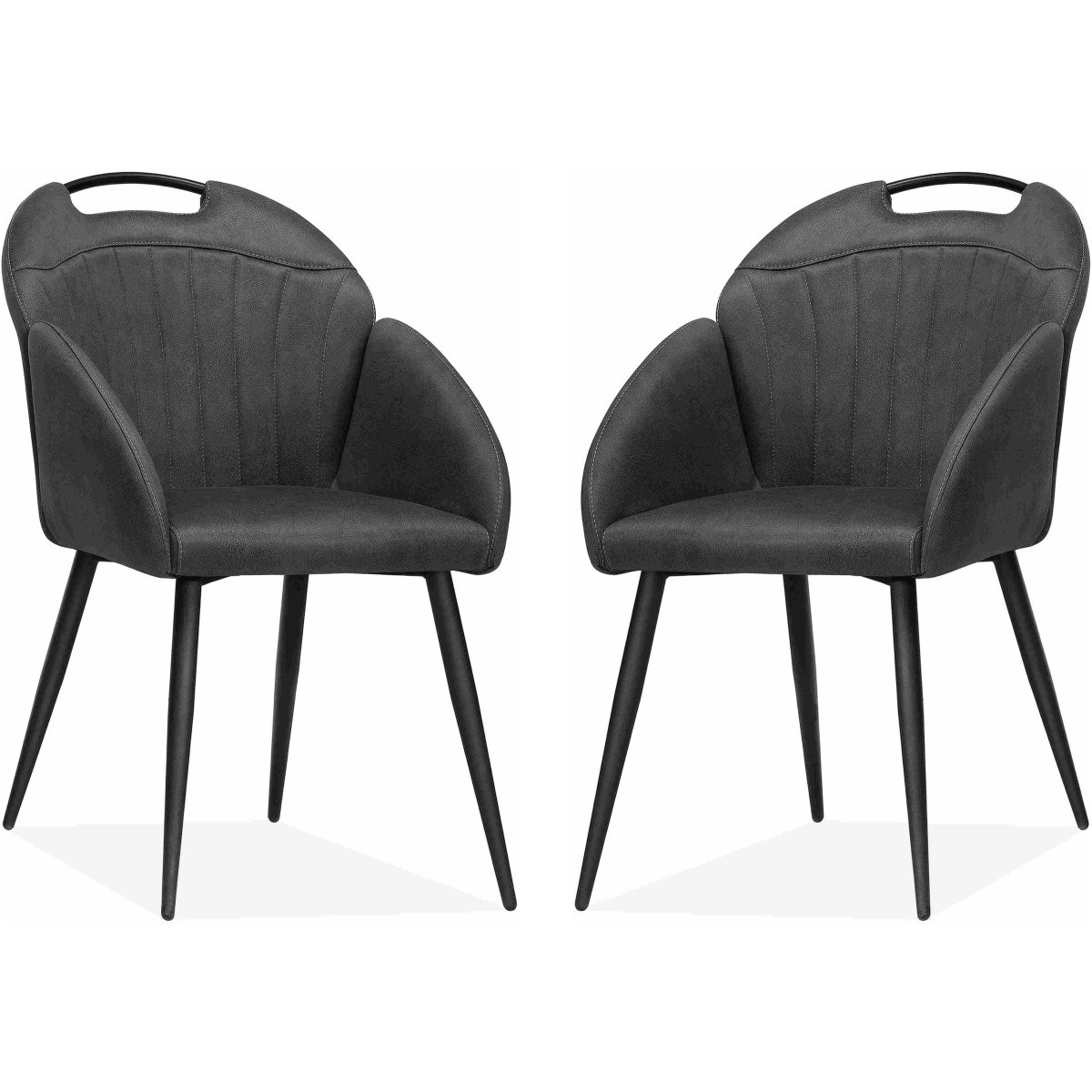 Chair Belize - Anthracite (set of 2 chairs) | DecoMeubel - Decomeubel