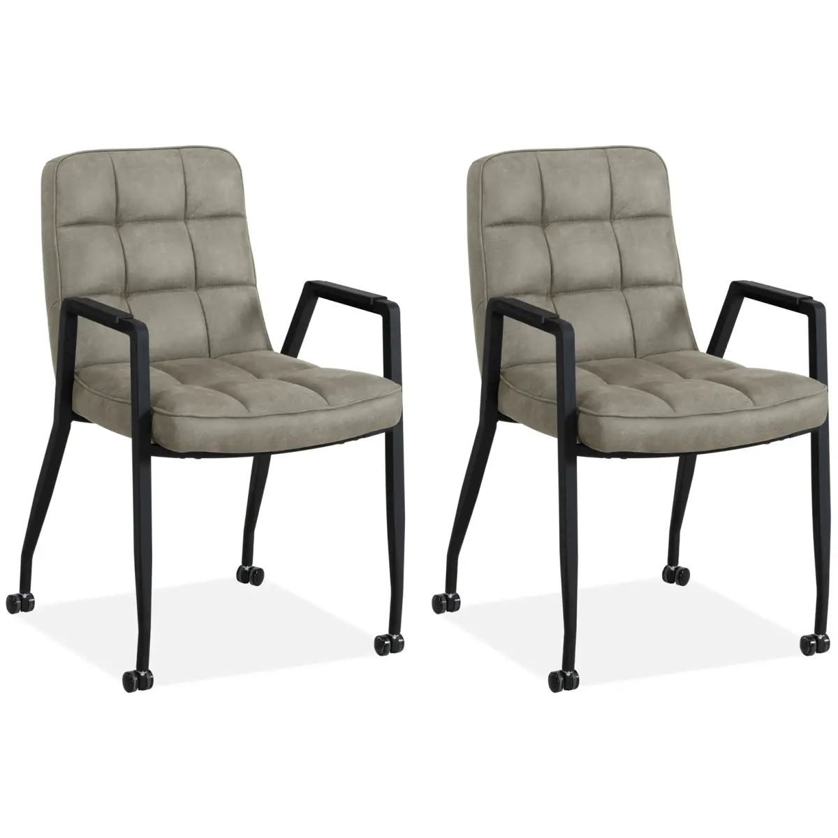 Esszimmerstuhl Ryan - Grey (2er-Set) | DecoMeubel - Decomeubel