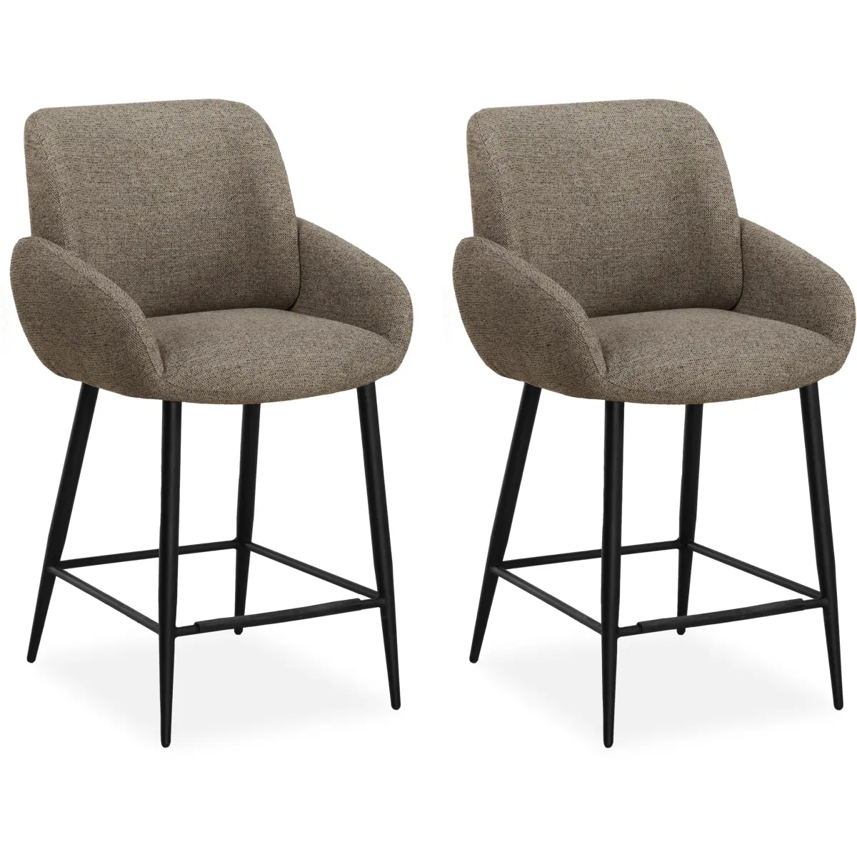 Barchair Dani - Natural (set of 2 chairs) | DecoMeubel - Decomeubel