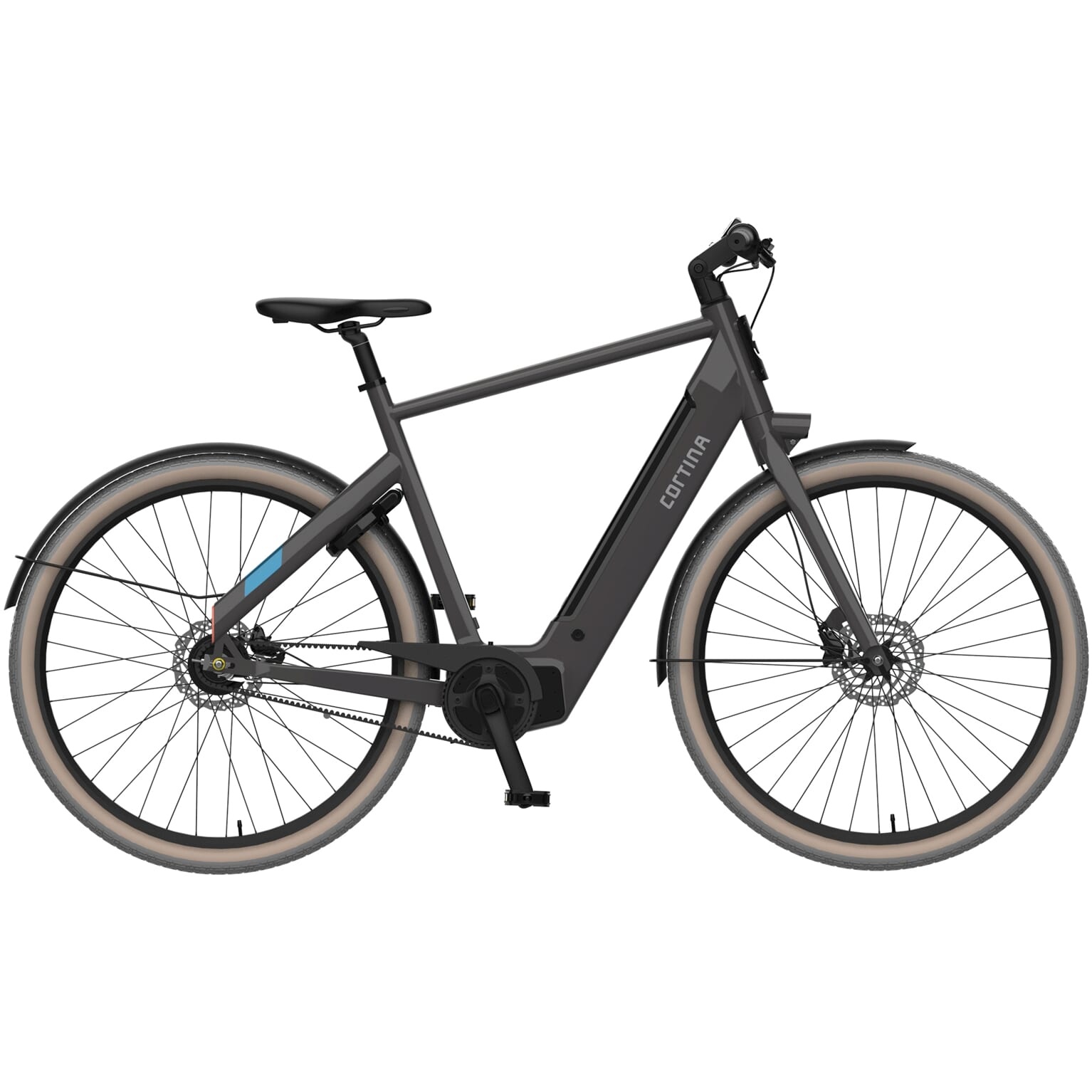 Cortina E-Blau Elektrische Herenfiets DB7 Qibbel SD MM