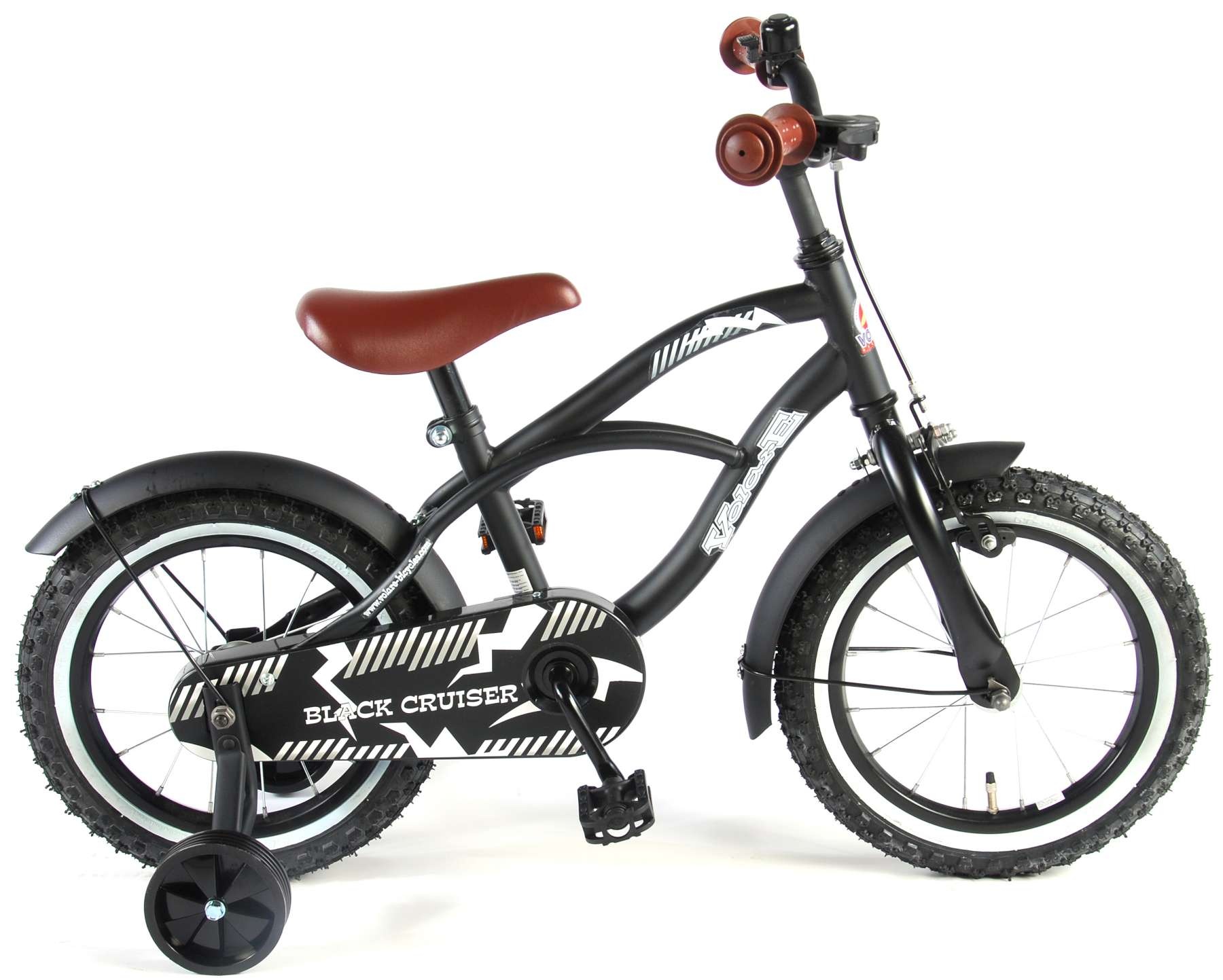 Volare Black Cruiser jongensfiets 14 inch zwart