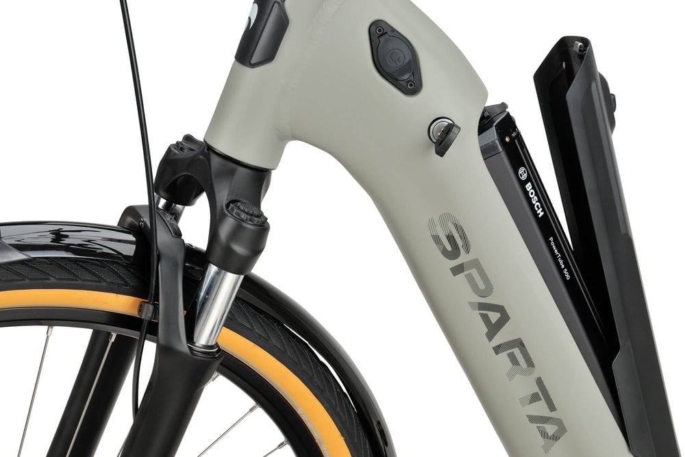 Sparta c-Grid Fit Incl. 500wh damesfiets 7 Beton Grijs mat