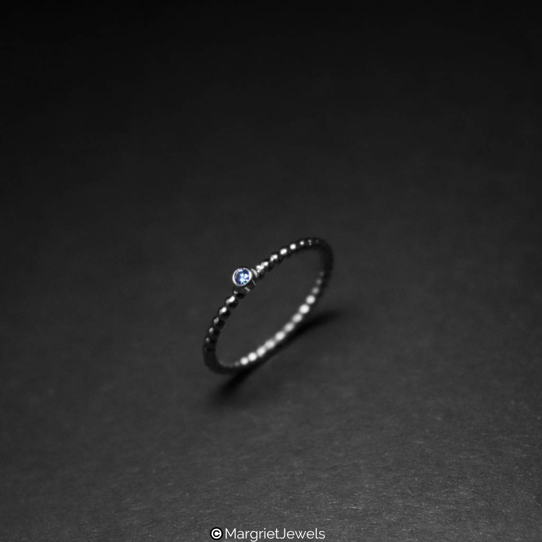 Ring MARGRIET, white gold with sky diamond - Margriet Jewels