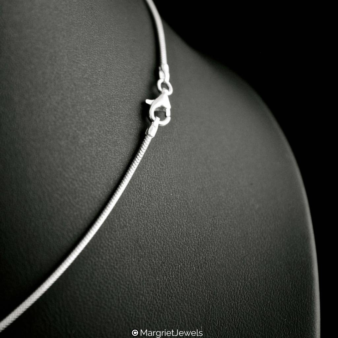 Necklace SLANG, white gold - Margriet Jewels