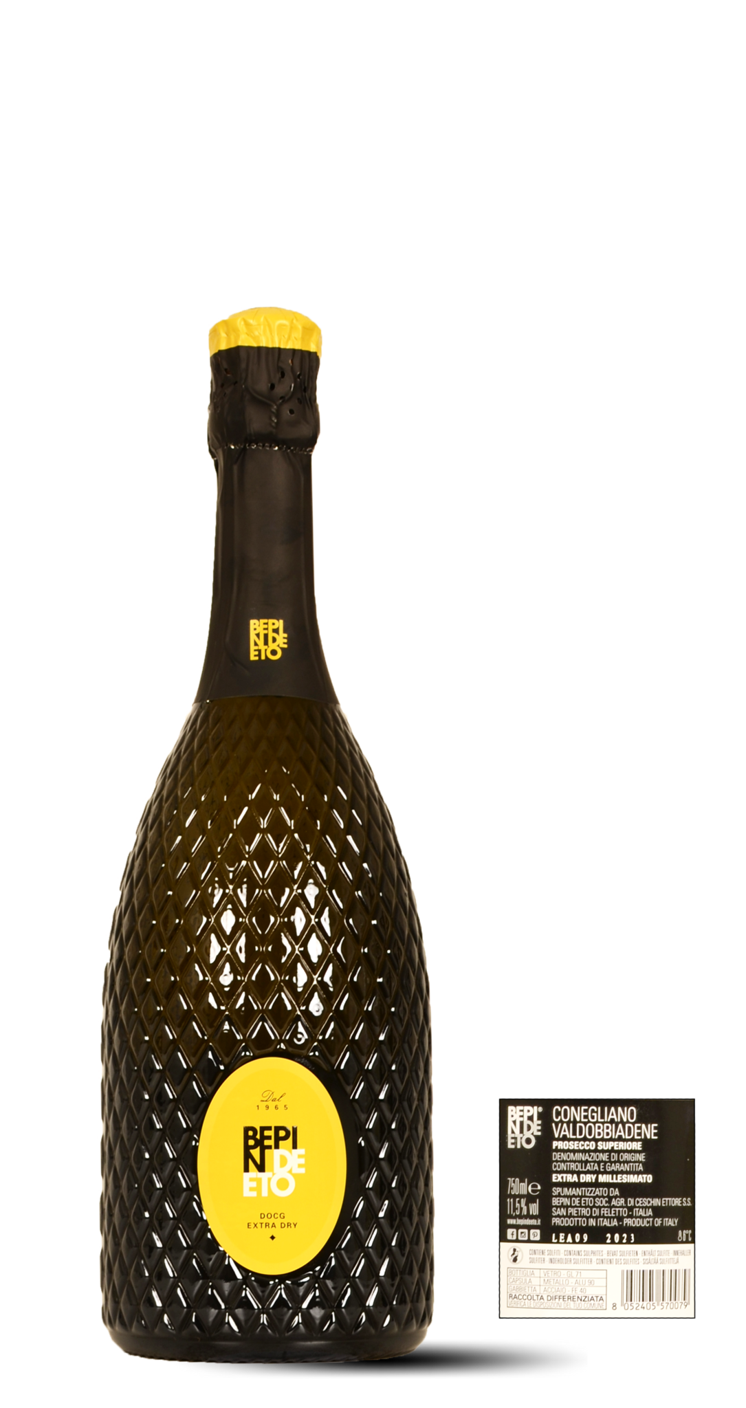 Bepin De Eto Prosecco Extra Dry Millesimato | Wijndeal.nl - WIJNDeal.NL