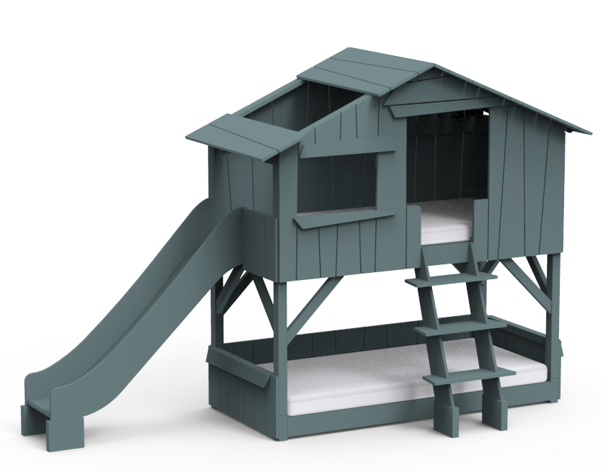 MATHY BY BOLS Baumhaus Etagenbett mit Rutsche - ROMY Kindermöbel