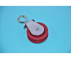 Niro Rolle, rote Scheibe mit Wirbelauge, für Tau 3 – 4 mm. - Niro ...