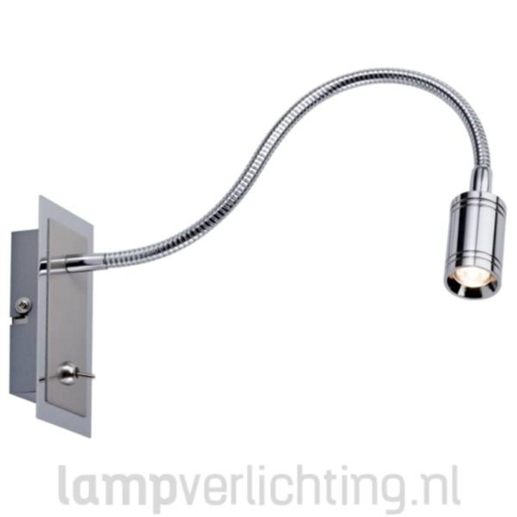 LED Leeslamp Flexibel Wand - Wandlamp met flexibele arm en schakelaar ...