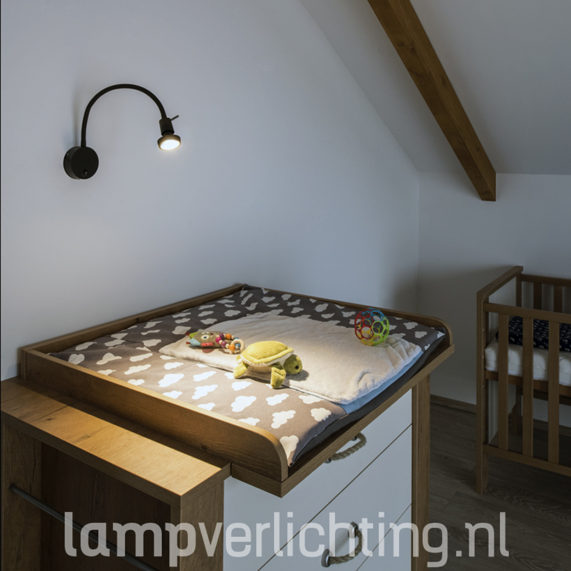 Wand Leeslamp met Flexibele arm - wit | zwart | chroom - Beste Keus ...