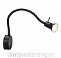 Wand Leeslamp met Flexibele arm - Wit, zwart of chroom - Nieuw ...