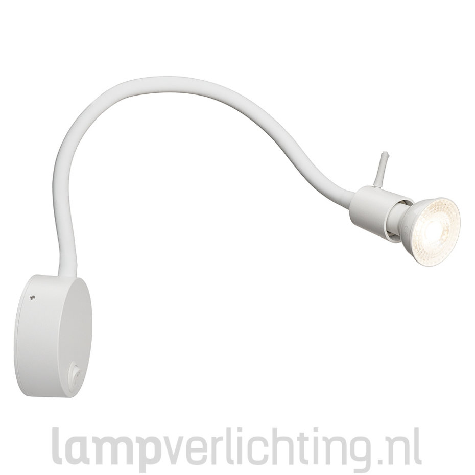 Wand Leeslamp met Flexibele arm - wit | zwart | chroom - Beste Keus ...